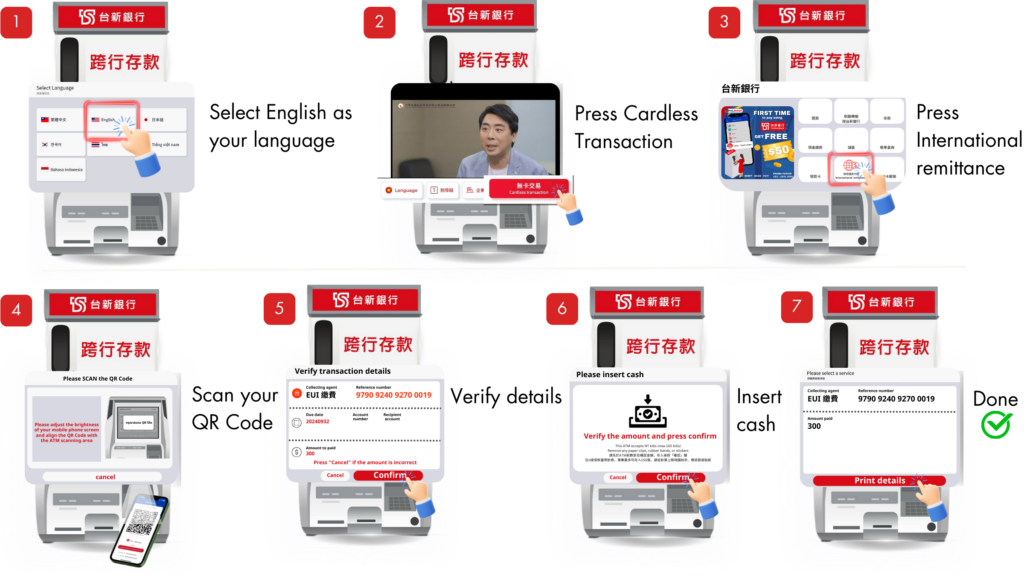 Pay with Taishin ATMs - EUI PHILMONEY