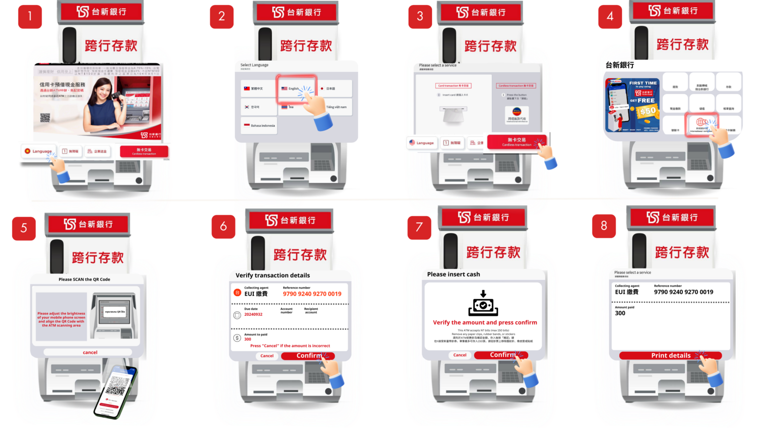 Pay with Taishin ATMs - EUI PHILMONEY
